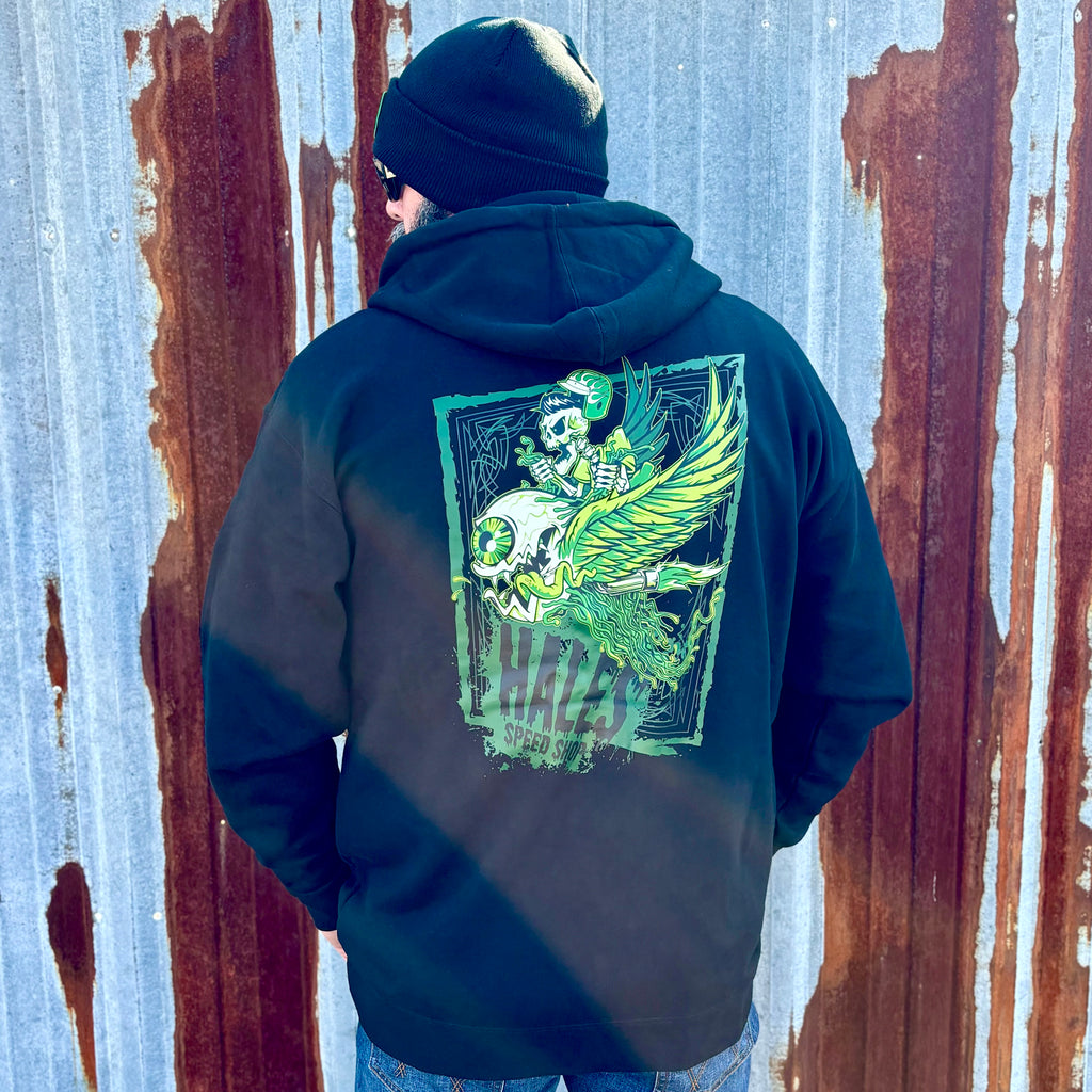 Flying Eye Zip-Up Hoodie | Graphic Zip Hoodie – Hales Legendary ...