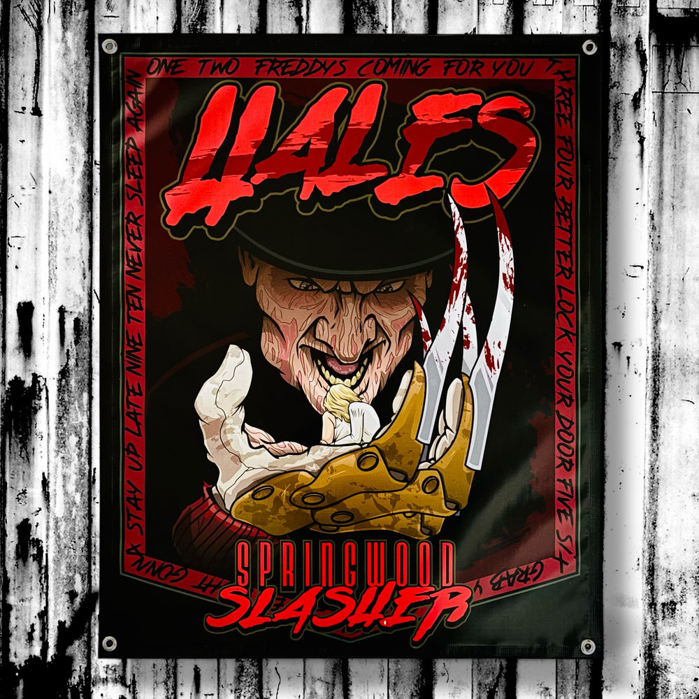 Springwood Slasher Garage Banner | Hales Legendary Flannels – Hales ...