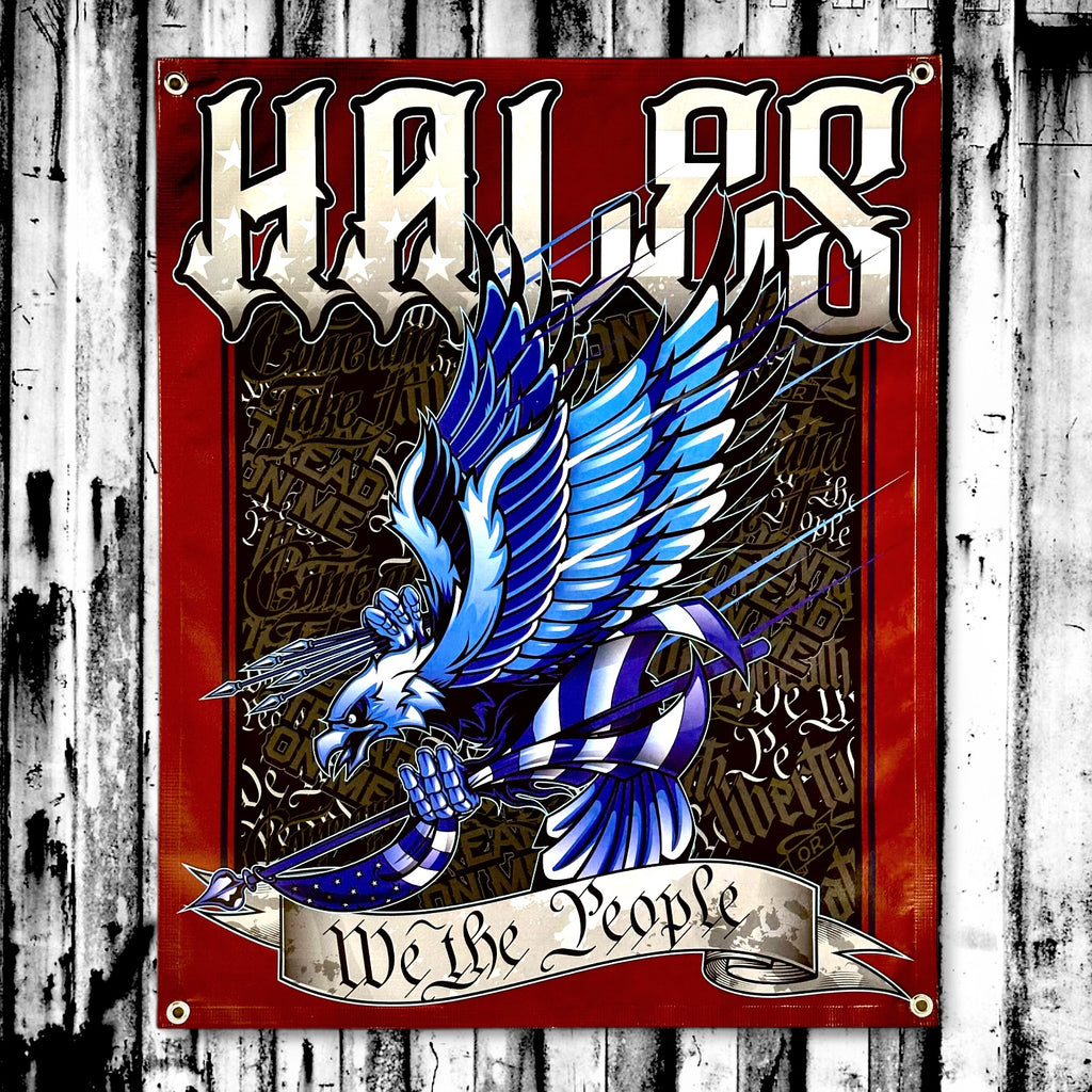 We the People Vinyl Banner – Blue Eagle Graphic Wall Flag | Hales Speed ...